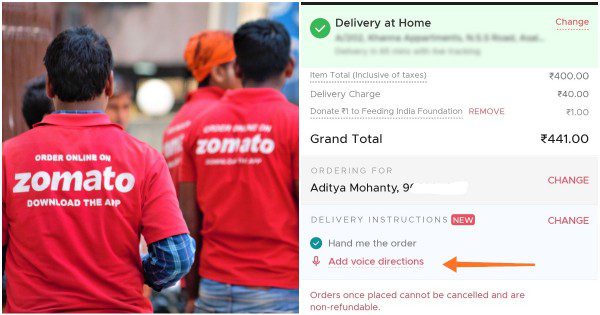 Zomato's New Feature Allows Users To Add Voice Instructions For ...