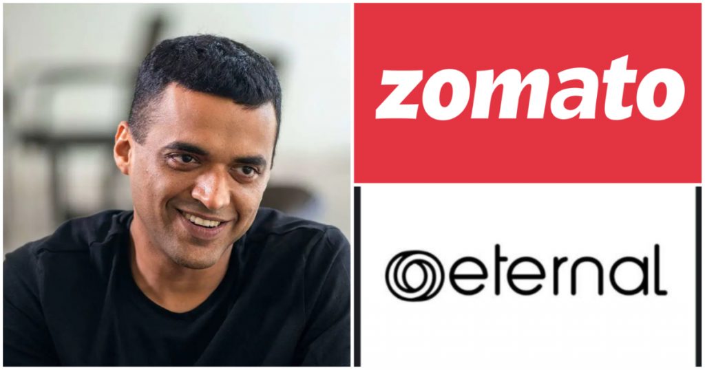 Zomato Changes Organization Name To "Eternal", Says It'll Have Multiple ...
